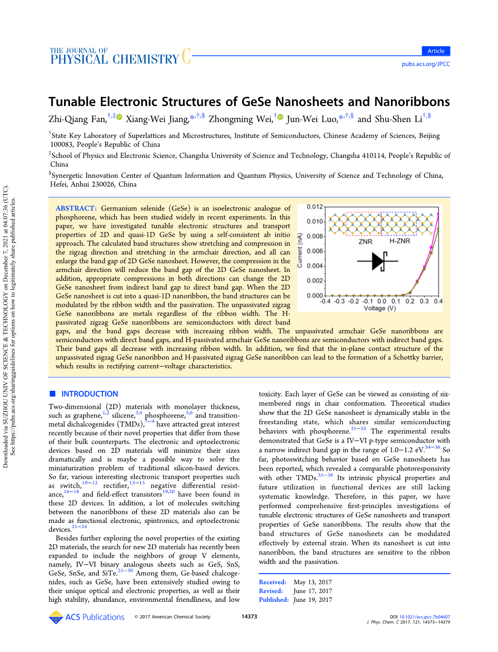 GeSe 纳米片和纳米带的可调电子结构外文翻译资料-外文翻译网