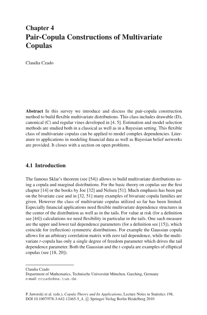 多元Copulas的pair-Copula构造外文翻译资料-外文翻译网