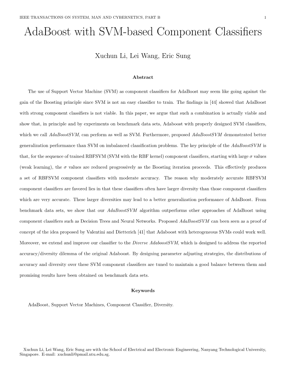 基于SVM的Adaboost组件分类器外文翻译资料-外文翻译网