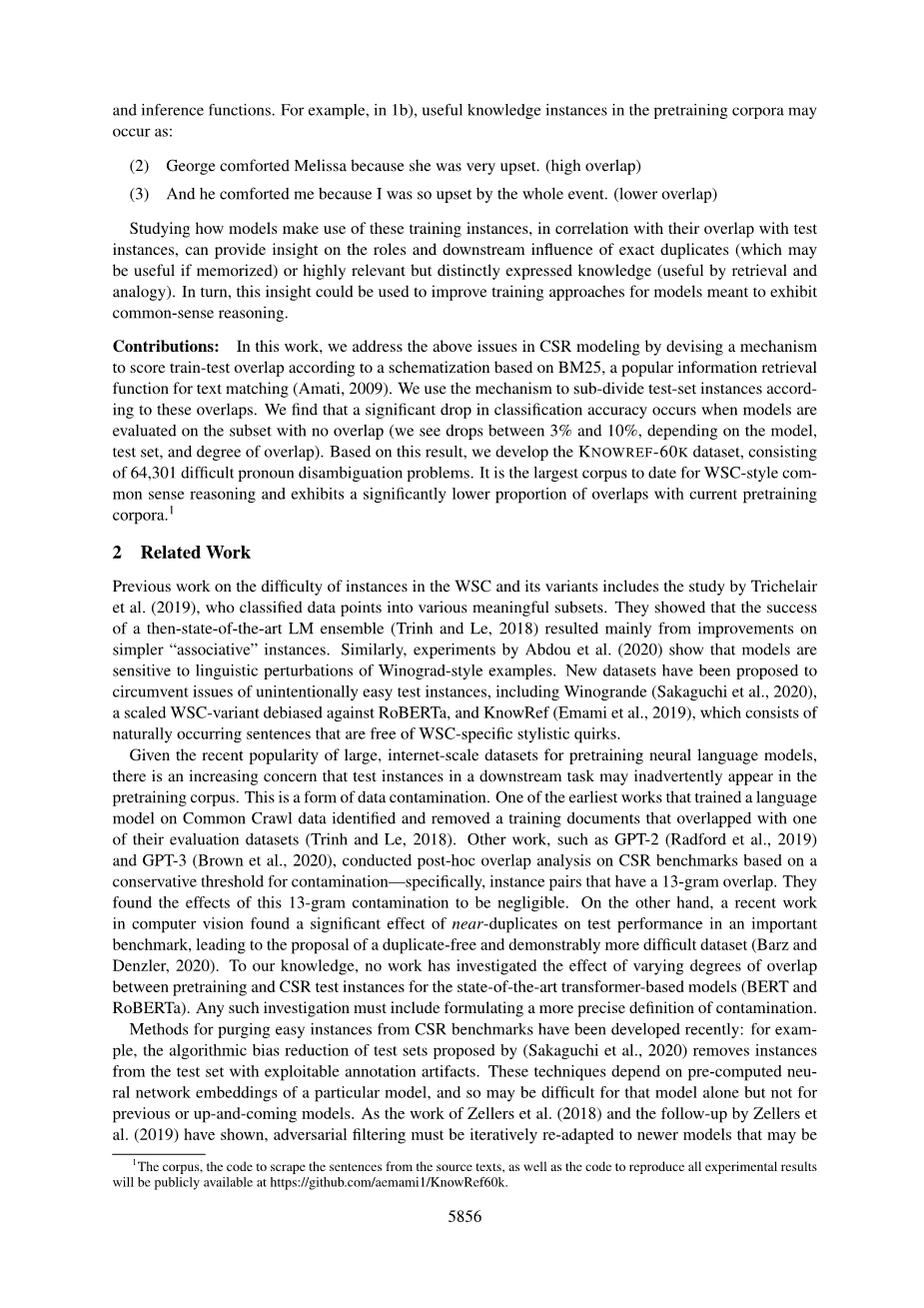 Winograd-style任务的数据集重叠分析外文翻译资料-外文翻译网